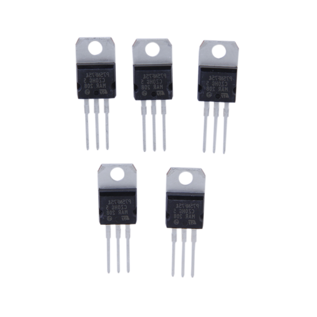 Buy 5Pcs N-Channel Power Mosfet P75Nf75 80A 75V Package To-220 Online ...