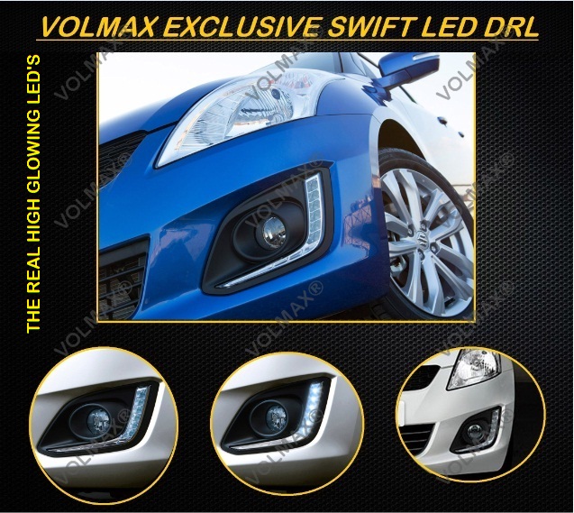 Buy MARUTI SUZUKI SWIFT 2015 LED DRL(DAY TIME RUNNING LIGHTS) FOG LIGHT ...