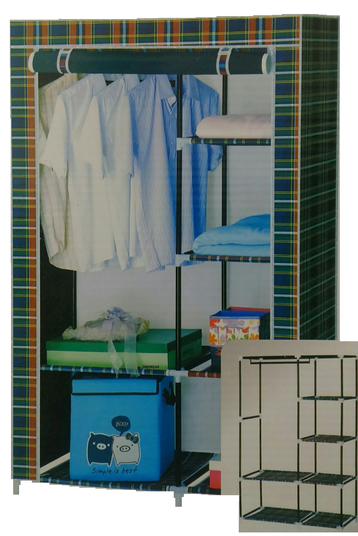 Foldable Wardrobe Cupboard Almirah-V Best Quality Prices in India ...