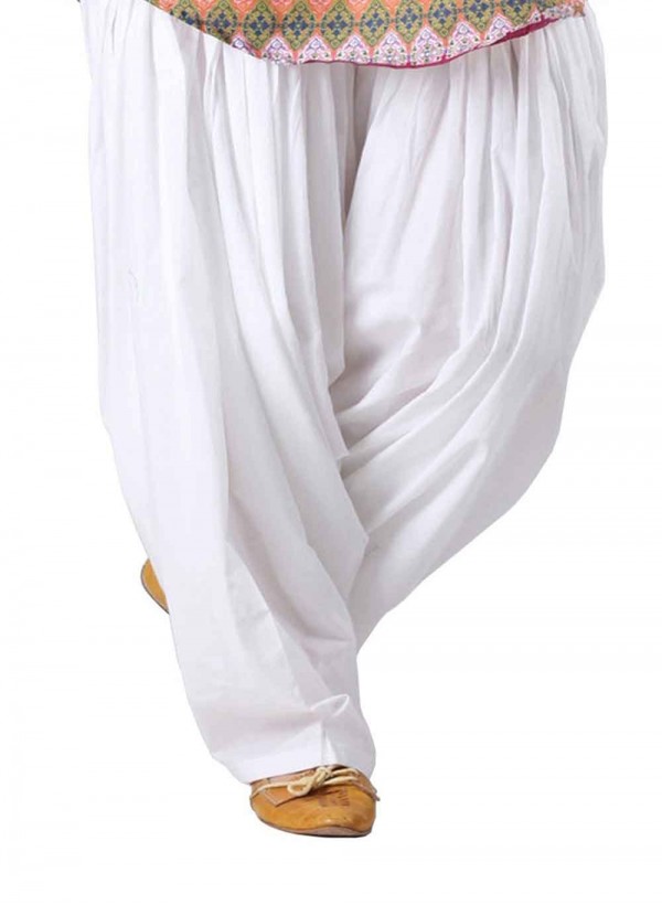 Buy White Patiyala Salwar Online @ ₹600 from ShopClues