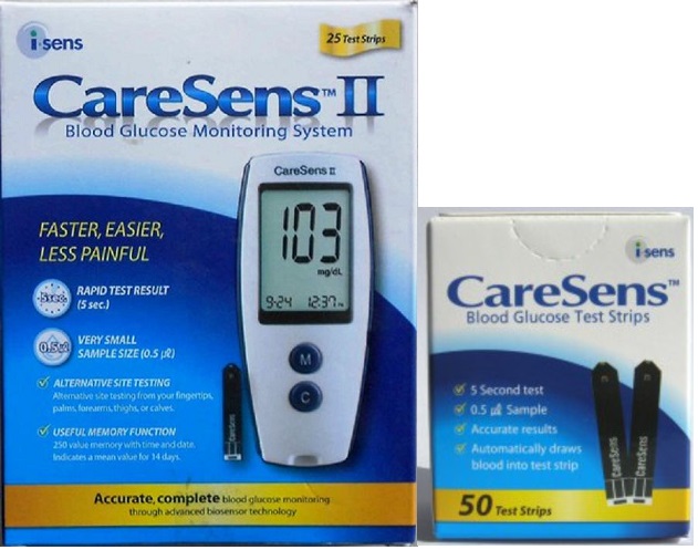Buy I-Sens Care Sens ii Blood Glucose Meter System With Free 75 Strips ...