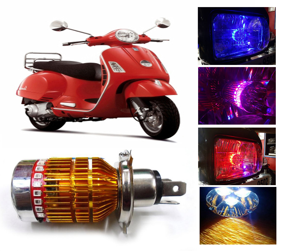 Buy THE ONE CUSTOM 3 Led H4 Headlight With Multi Color Flashing Ring ...
