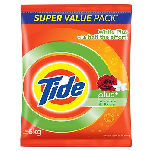 Buy Tide Plus Detergent Powder - Jasmine Rose, 6 kg Online @ ₹560 from ...