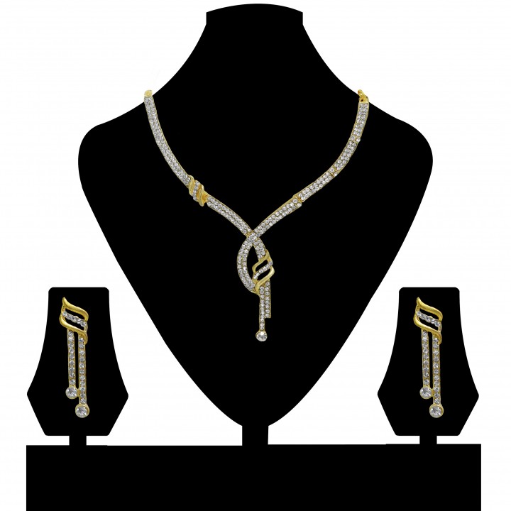 Buy Zaveri Pearls Sparkling Necklace Set Zpfk4234 Online ₹450 From