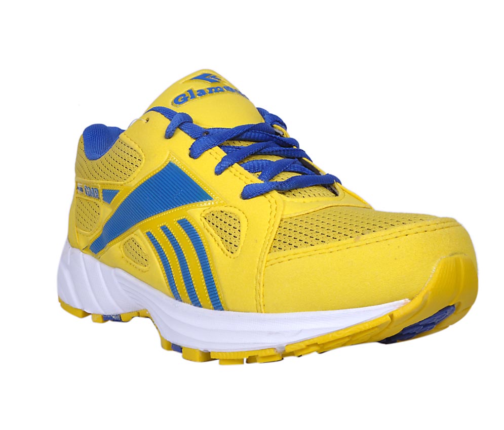Buy Glamour Yellow R Blue Sports Shoes (ART-BONUS) Online @ ₹999 from ...