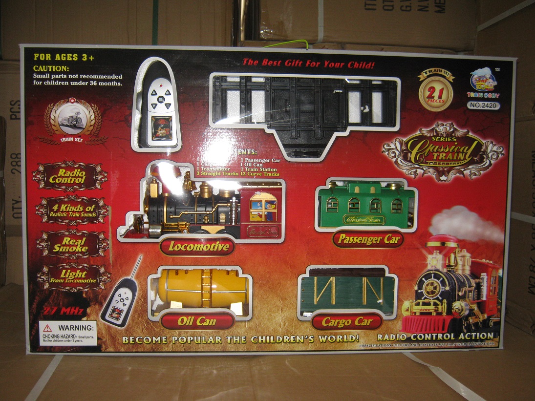 Series Classical Train Remote Control Smoke Train Toy Battery Operated ...