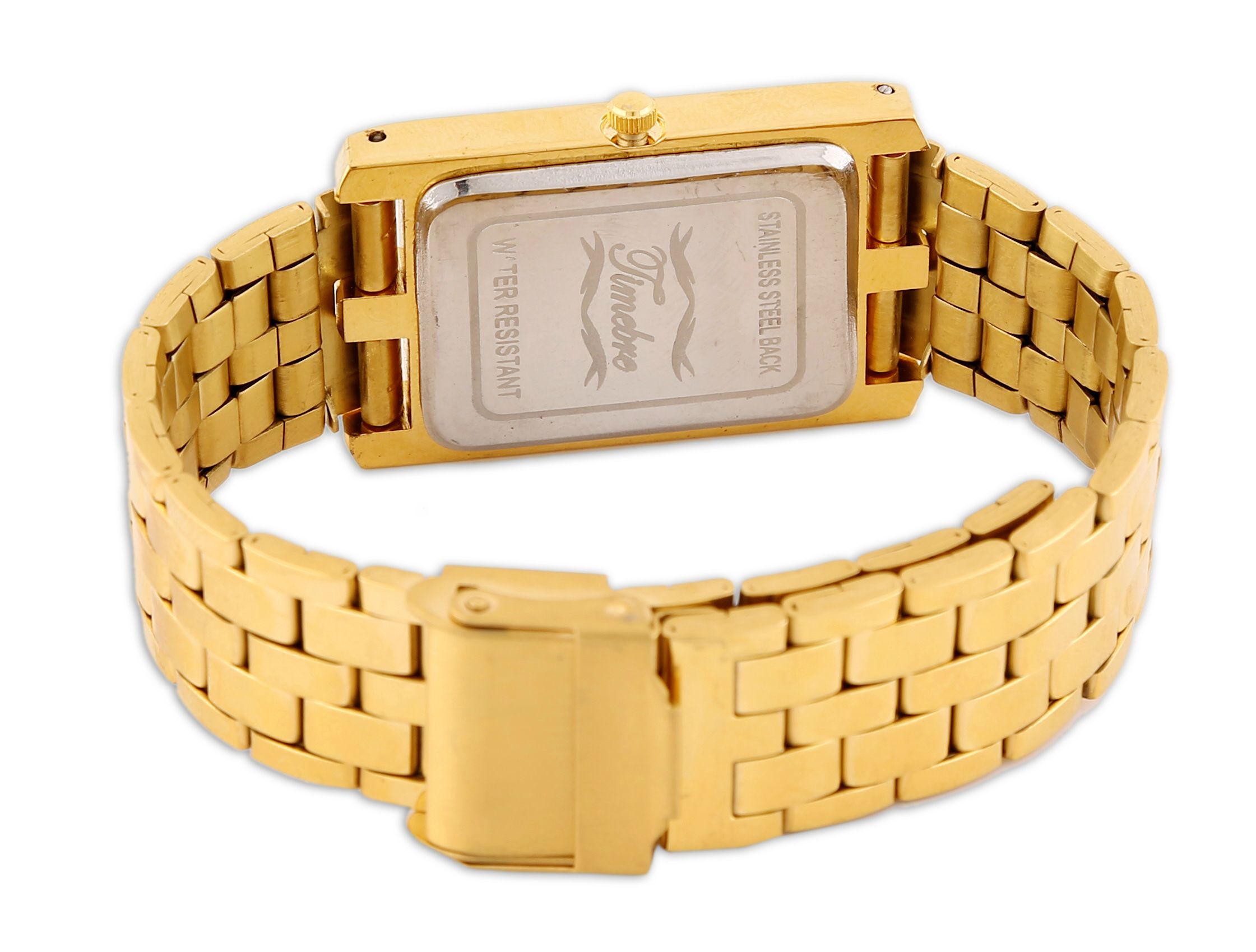 Buy Gravity Square Dial Gold Metal Strap Quartz Watch For Men Online ...