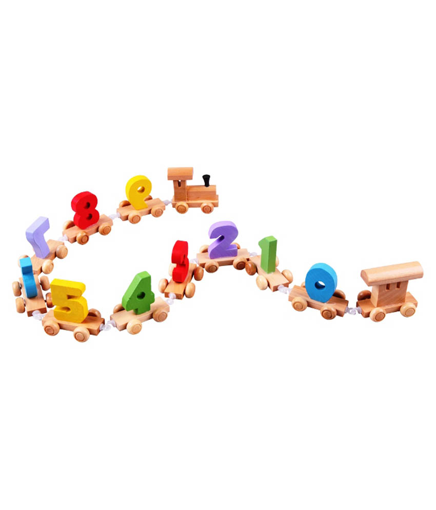 Buy Wooden number train with wheels Online @ ₹815 from ShopClues