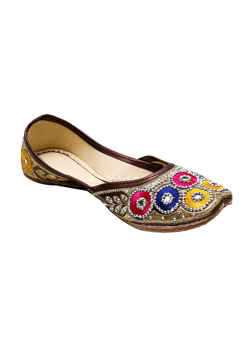 Buy Port DarkBrown Handmade Punjabi Jutti Online @ ₹449 from ShopClues