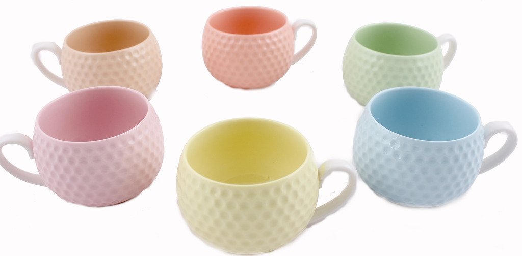 Buy White Gold Porcelain Golf Ball Design Tea Set 8053 - Multicolor ...