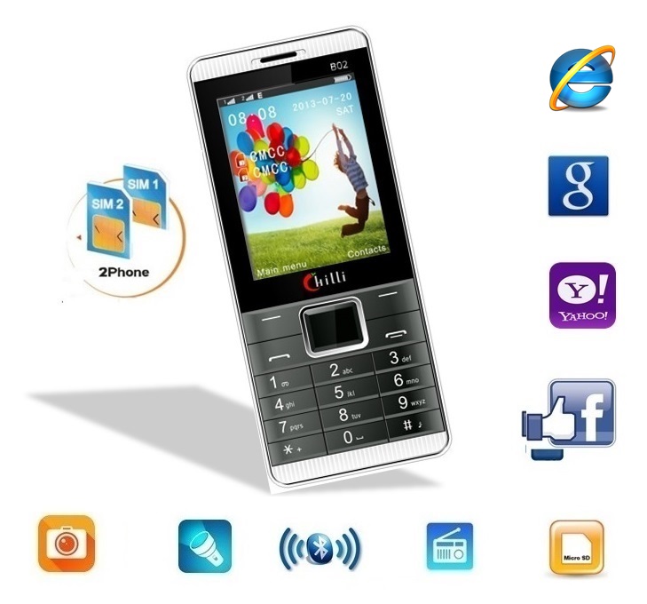 Buy Chilli-B02 Dual Sim GSM with Facebook Multimedia Camera Mobile ...