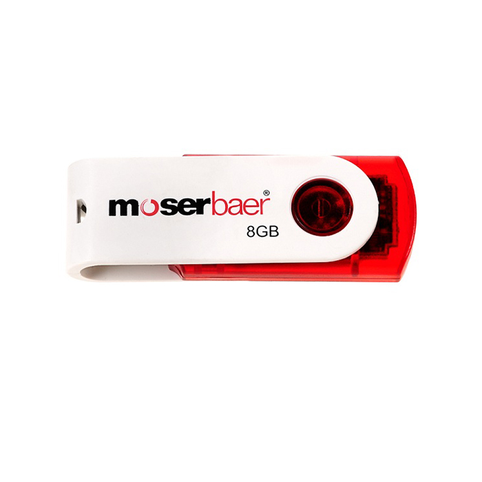 Buy Moserbaer Swivel 8 GB Utility Pendrive (Red) Online @ ₹330 from ...
