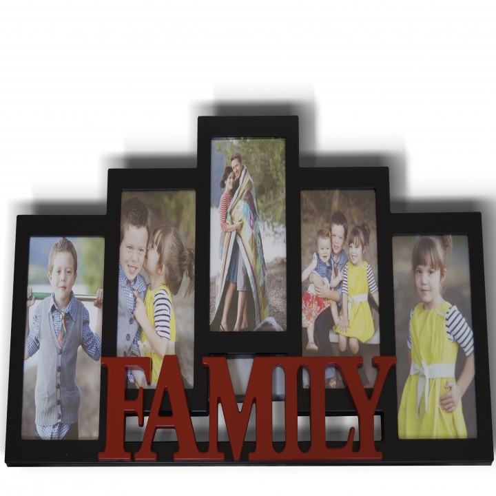 Buy Family Collage 5 in 1 photo frame Black Online @ ₹599 from ShopClues