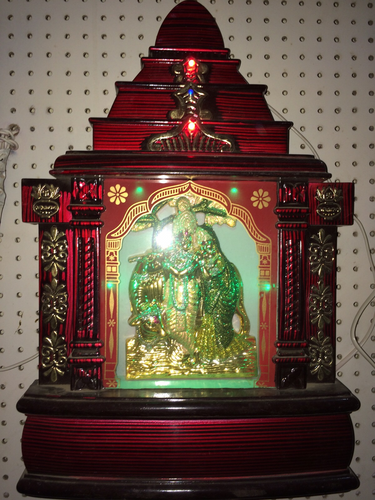 Buy radha krishna Emboss dark red border frame with lighting effects ...