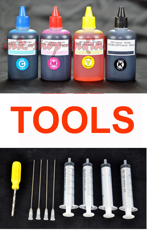 Ri07B Refill Ink Kit Bottles For Ciss Hp Canon Lexmark 100Ml X 4 ...