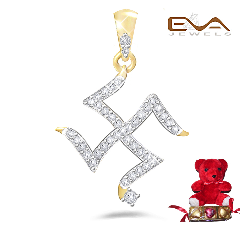 Eva Jewels Beautiful `SWASTIK` Shape Pendant