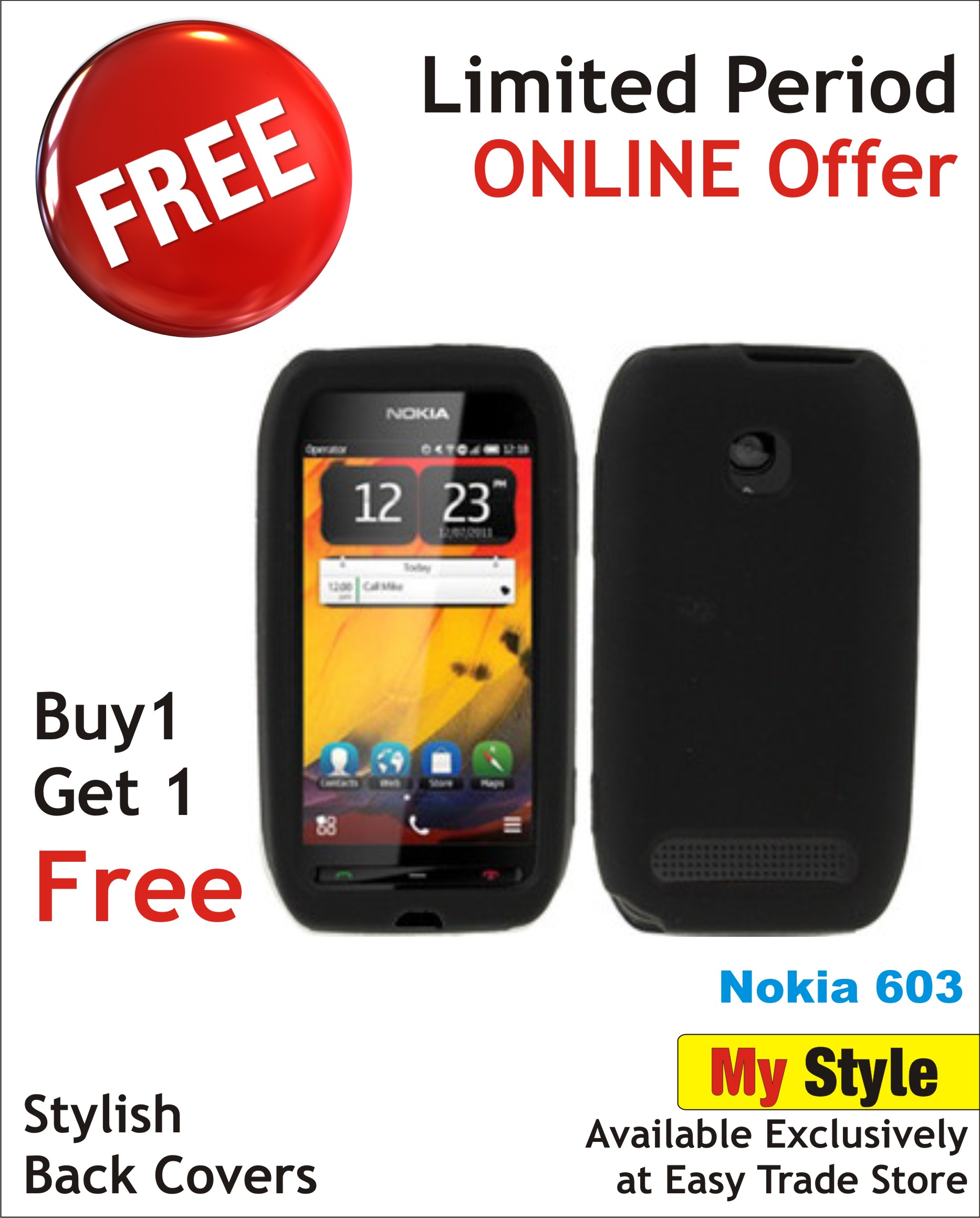 Nokia 603 Stylish Back Covers - My Style 121786