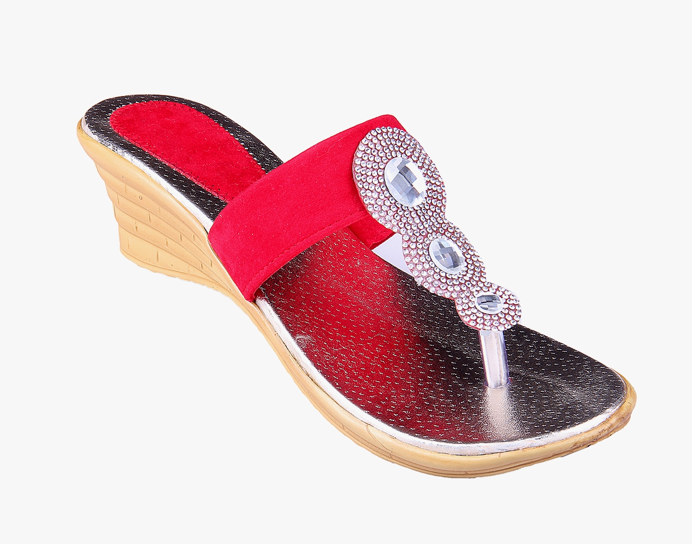 Buy Goyal Red Wedges Online @ ₹220 from ShopClues