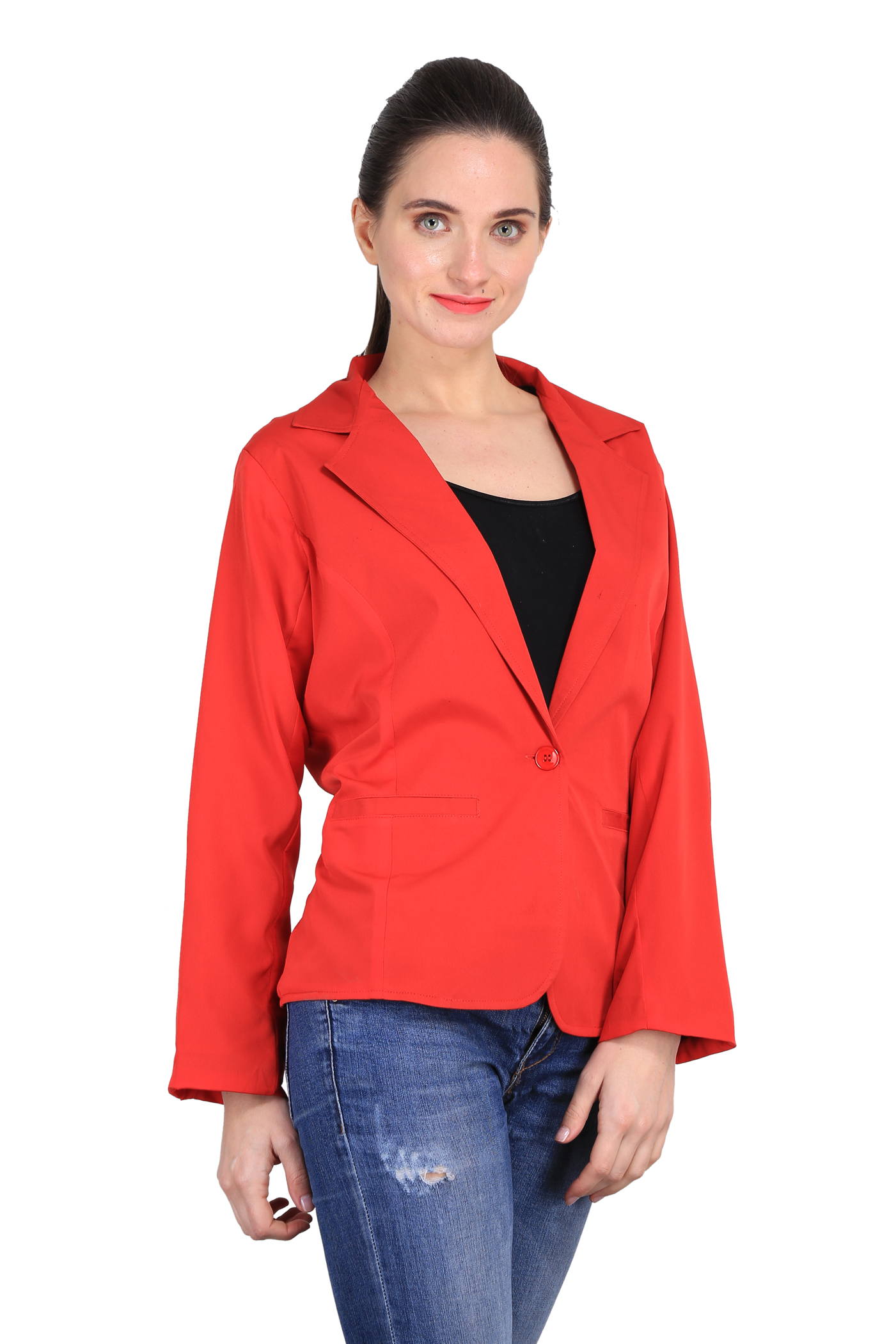Buy Sierra Women's Red Slim Fit Blazer Online @ ₹899 from ShopClues