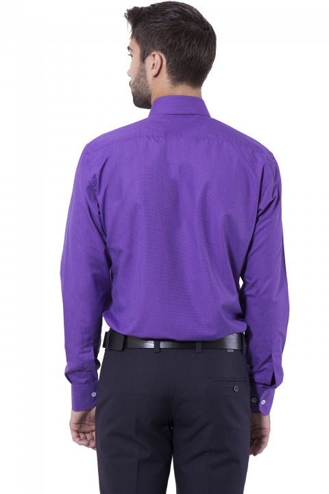 Buy Formal Shirt Violet Color Slim Fit for Men Online @ ₹749 from ShopClues