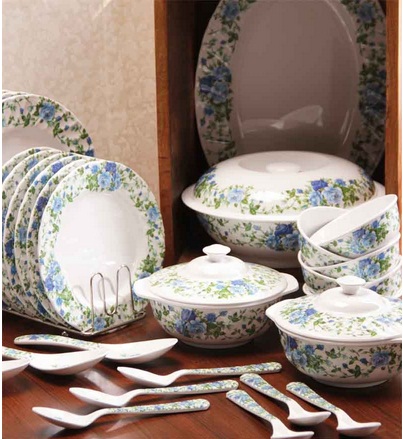 Buy Superware(Ektra) Blue Rose Dinner Set - Set of 34 Online @ ₹8400 ...