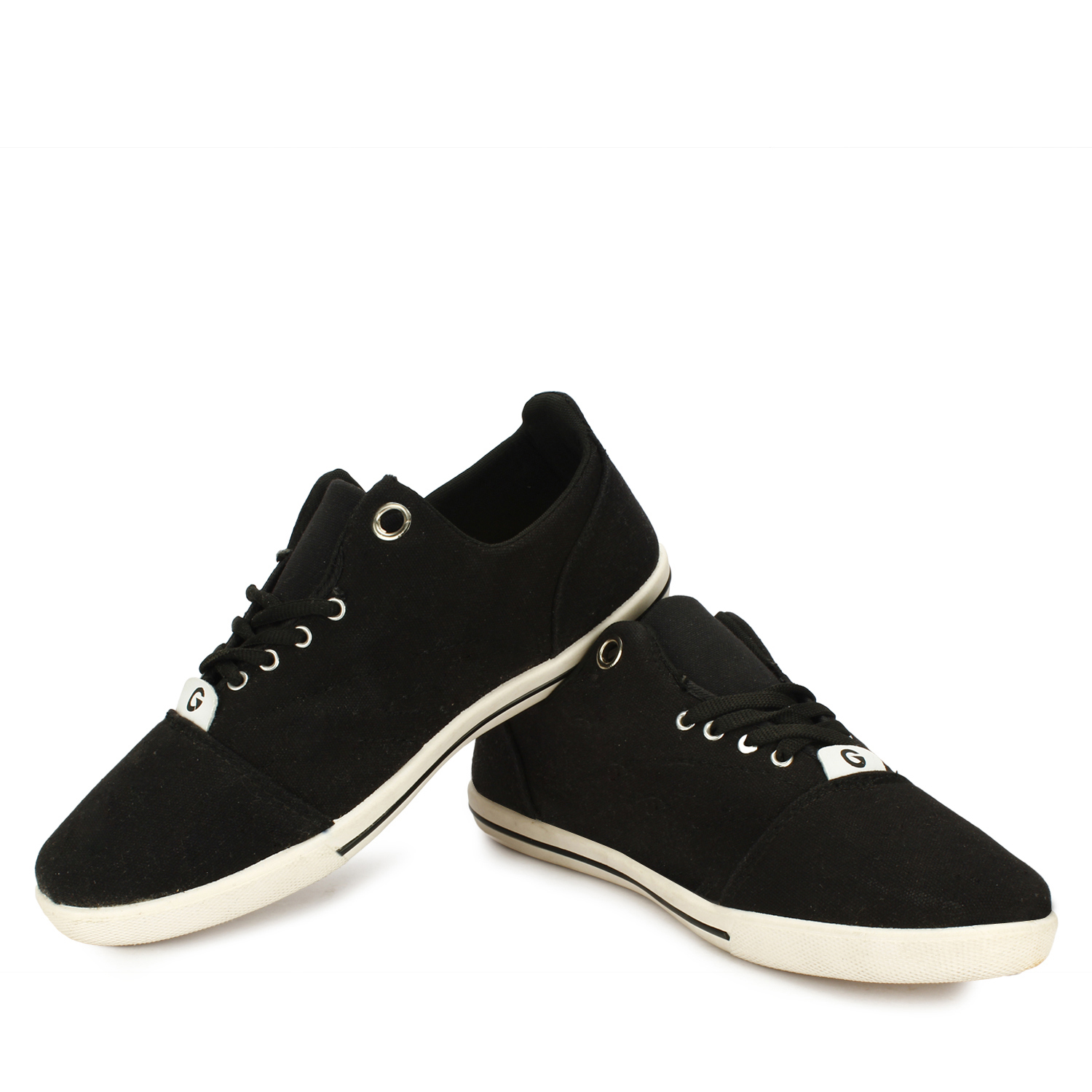 Globalite Mens Black Lace-Up Casual Shoes