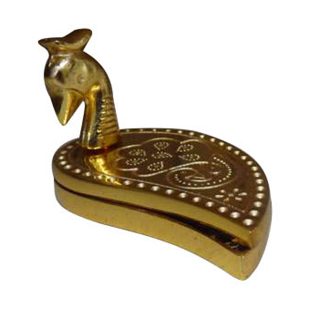 Buy Puja Celebrations Peacock shaped Kumkum Box (Gold coated) Online ...