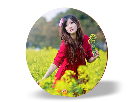 PERSONALIZED CUSTOMISED WOODEN ROUND SHAPE PHOTO STAND VALENTINE NEW ...