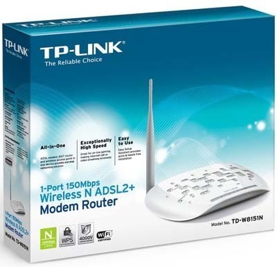 TP-Link W8151N 150Mbps Wi-Fi ADSL2 Modem Router