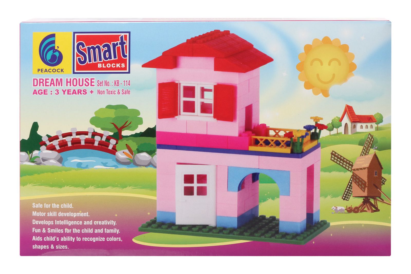 Buy Peacock Smart Blocks Dream House Set No 114 Online @ ₹245 from ...