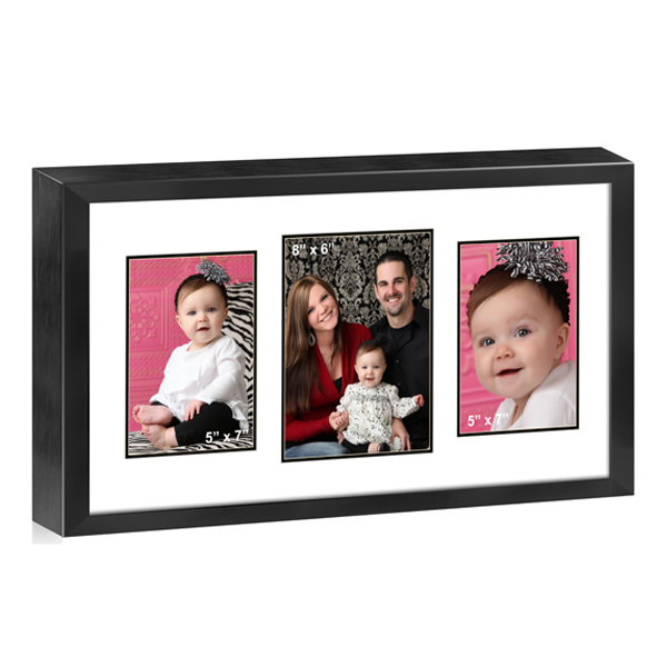 Buy Elegant Arts & Frames Metallic 3 Pocket Collage Photo Frame In 40 ...