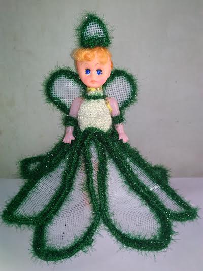 Hand Craft Doll With Green And White Colour