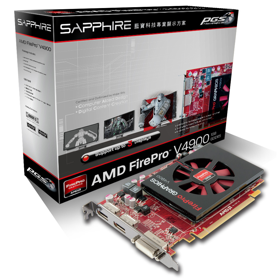 Sapphire AMD Firepro V4900 1GB DDR5 Professional Graphics Card