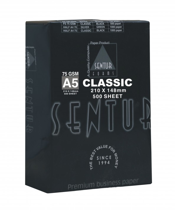 Buy SENTUR 75 GSM CLASSIC A5 (210 mm x 148 mm) SIZE PAPER 500 SHEET ...