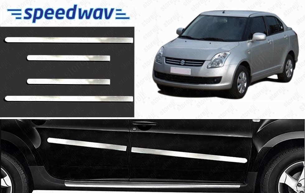 Shop Speedwav Full Chrome Side Beading For Maruti Swift Dzire Online ...