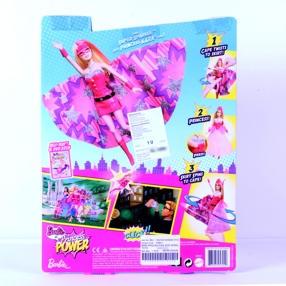 Buy Barbie 2 in 1 Hero to Princess Doll Online @ ₹1499 from ShopClues