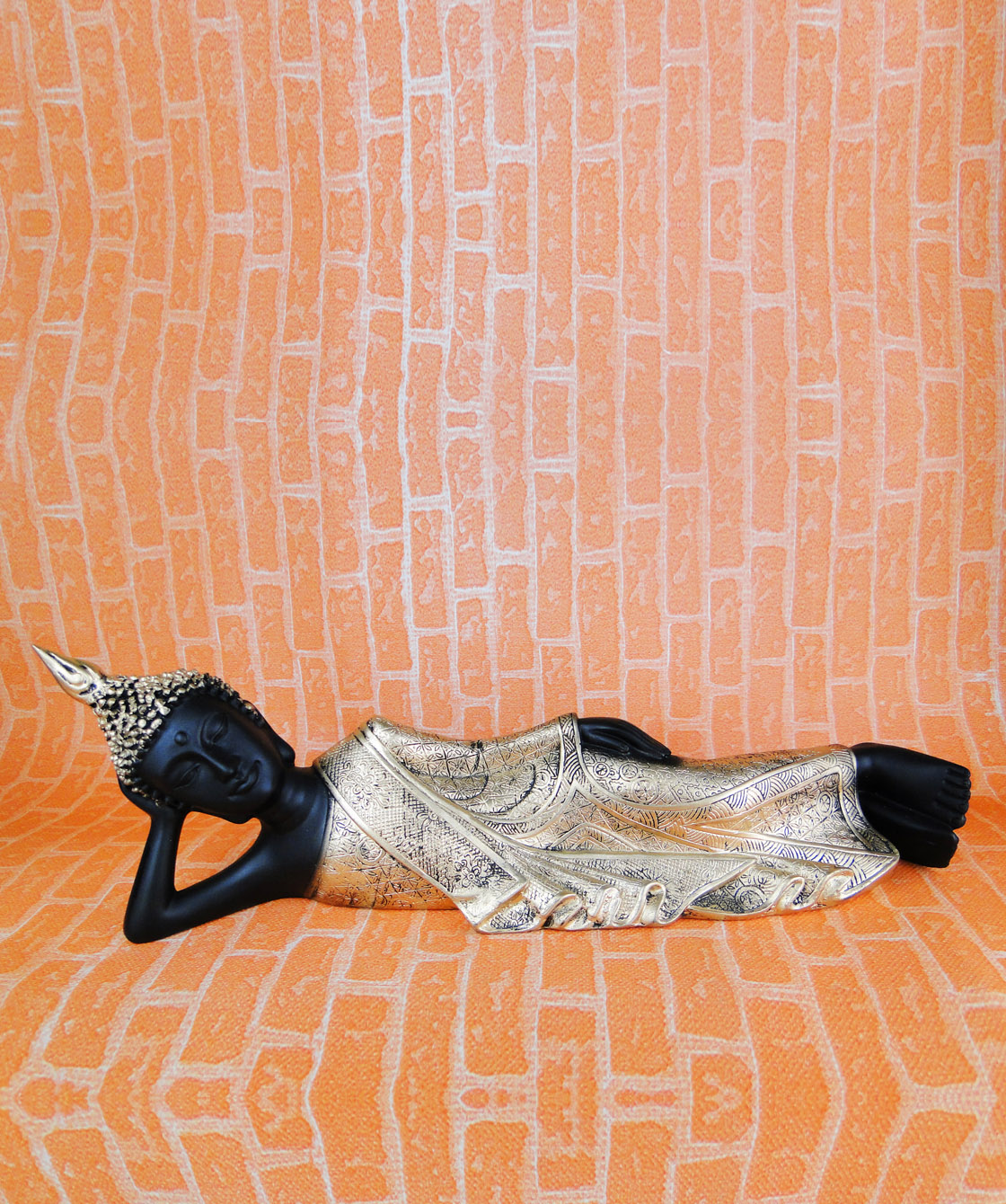 Shop Go Hooked Golden & Black Sleeping Buddha Online - Shopclues
