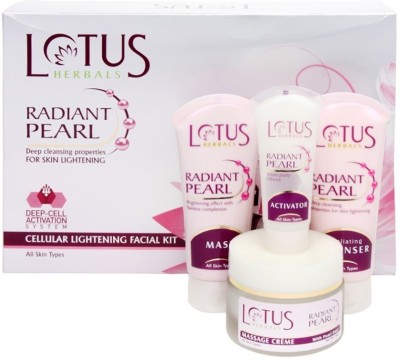Buy Lotus Radiant Pearl Cellular Lightening Facial Kit 170 g(Set of 4 ...