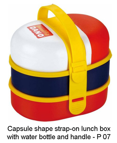 Capsule Shape Strap-On Lunch Box For Kids