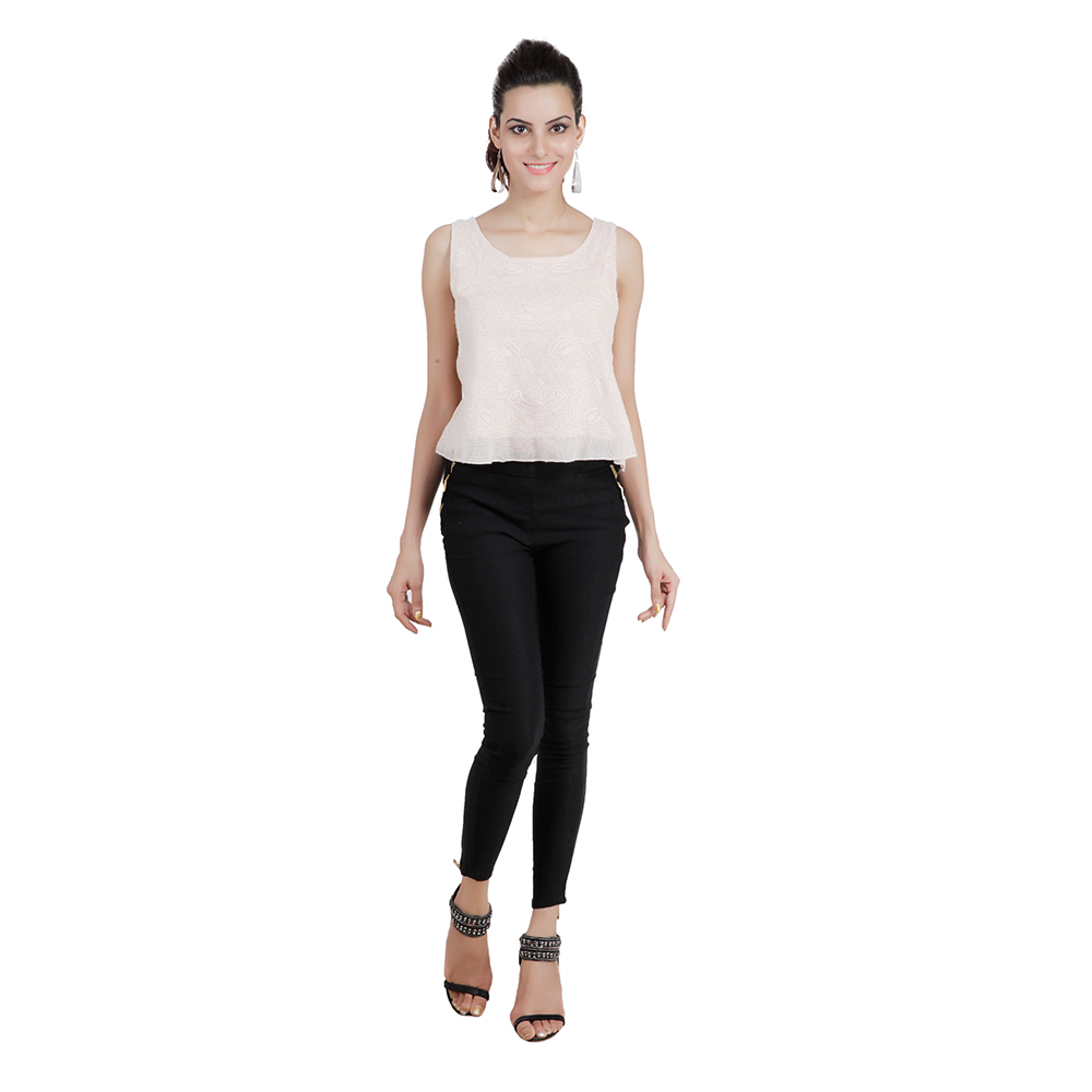 Buy Pret a Porter Snazzy Peach Color Crop Top Online @ ₹840 from ShopClues