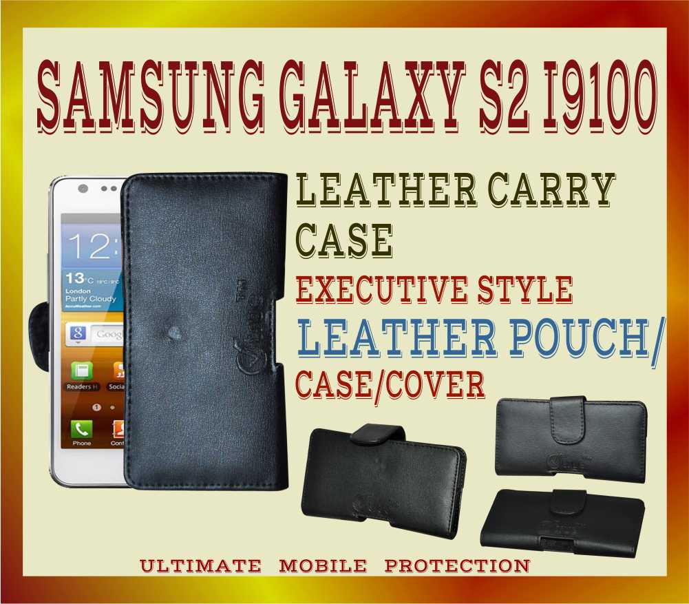 Buy SAMSUNG GALAXY S2 GT-I9100 MOBILE LEATHER POUCH CASE COLOR- BLACK ...