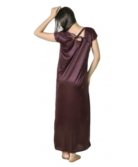 Buy @rk Coffee Color Satin Nighty,Gown,maxy,Night Dress Online @ ₹310 ...