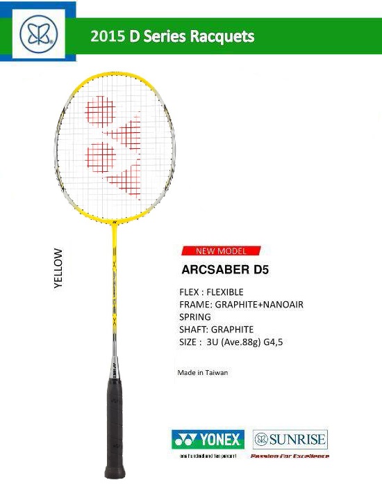 Buy Yonex Arcsaber D 5 Badminton Racquet Assorted Online @ ₹2650 from ...