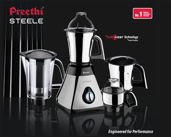 Preethi Mixer Grinder 600w Model Steele