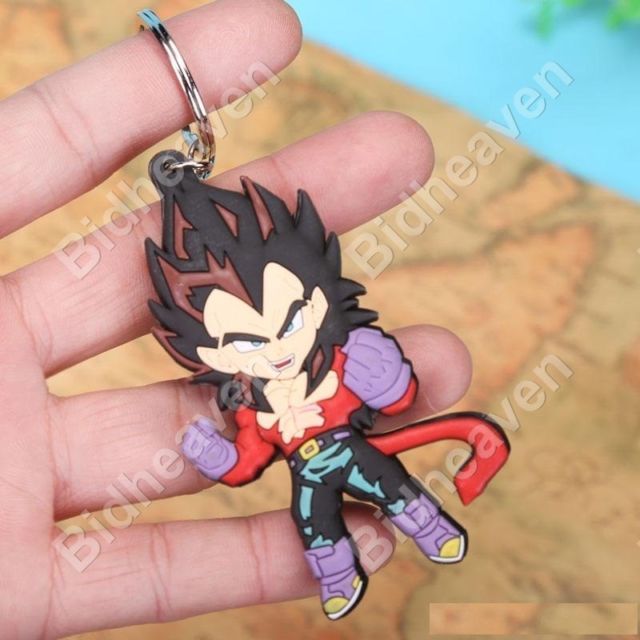 Buy Dragon Ball Z Goku Super Saiyan Gogeta Vegeta Figure Key Ring Chain ...