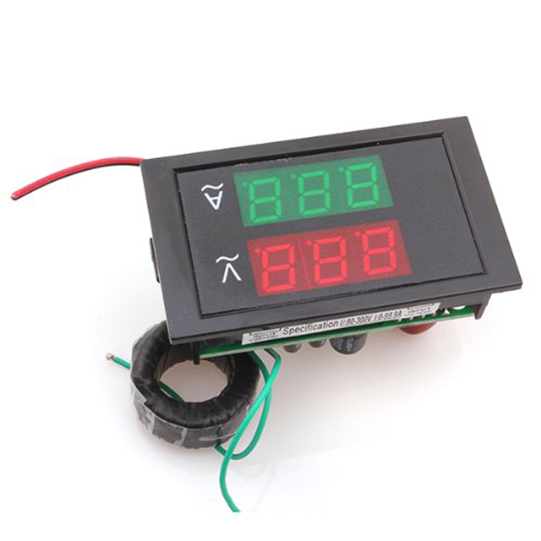 Buy AC 80-300V 100A LED Digital Voltmeter Ammeter Current Ampere Volt Meter Panel Online @ ₹1069 ...