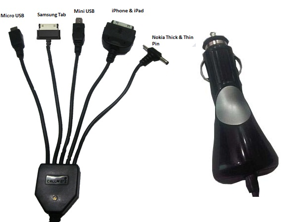 Callmate Car Charger For Tablet & Mobile With iPad, iPhone, Samsung Tab ...
