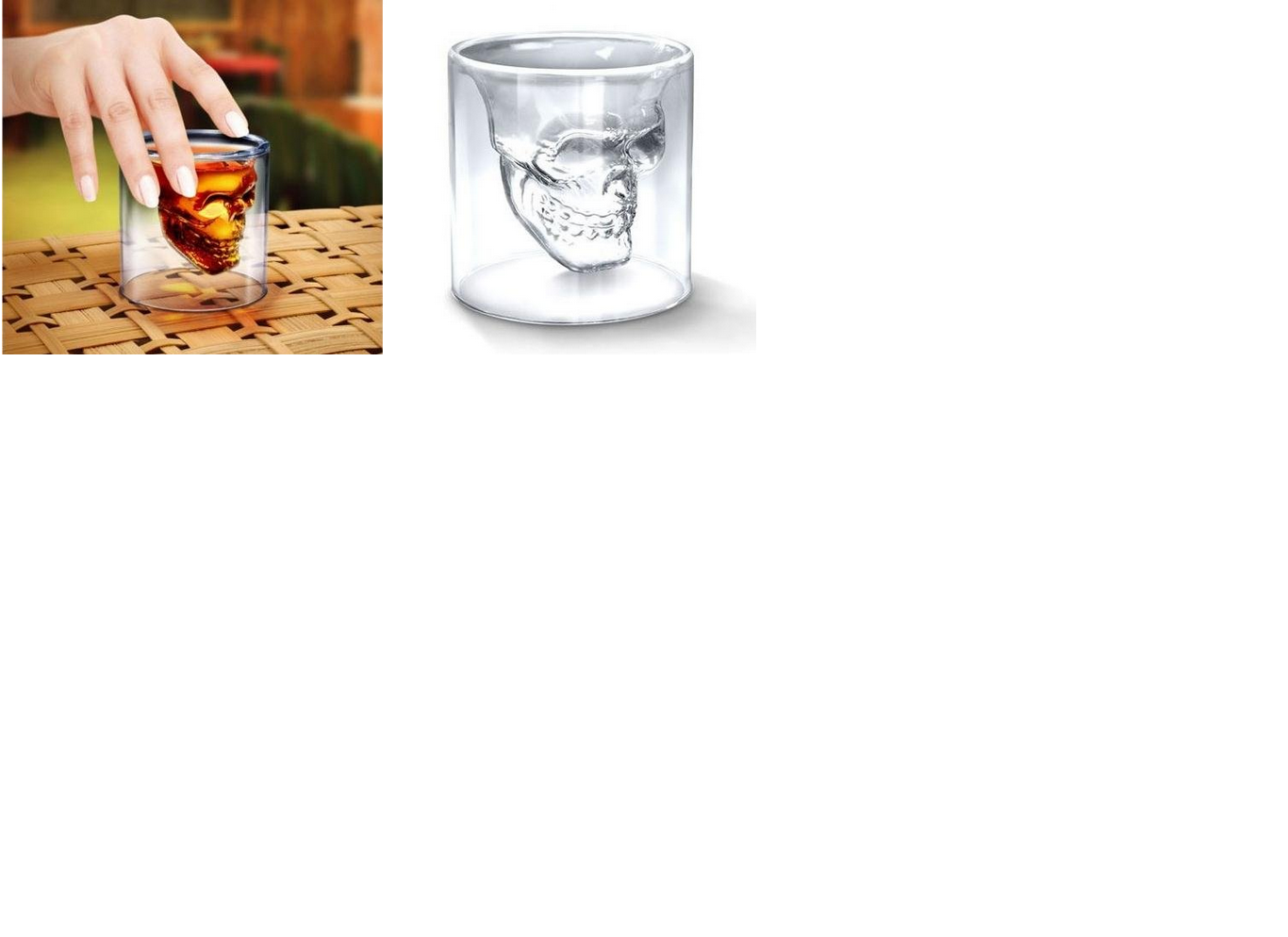 Doomed Crystal Skull Head Shape Vodka Wine Shot Glass