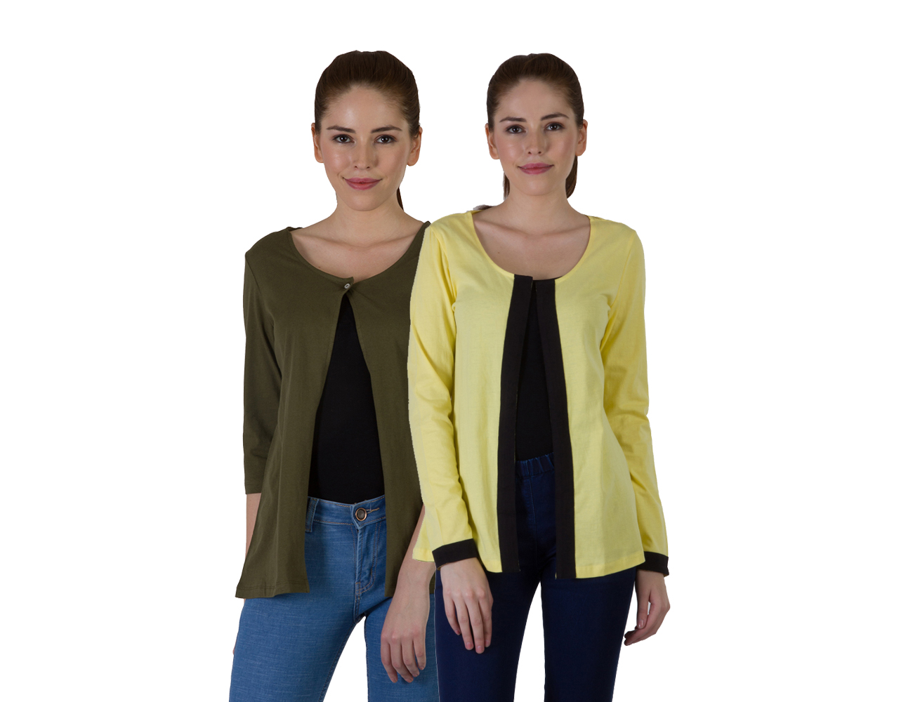 Buy Rigo Multi 100 Cotton Full Sleeve Shrug Combo For Women Online ...