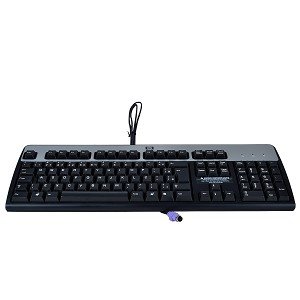 Buy HP KB-0316 105-Key PS/2 Keyboard (Black/Silver) Online @ ₹800 from ...